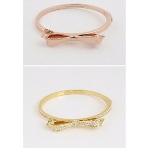 kate spade | Jewelry | Kate Spade Love Notes Pave Bow Bangle Bracelet ...